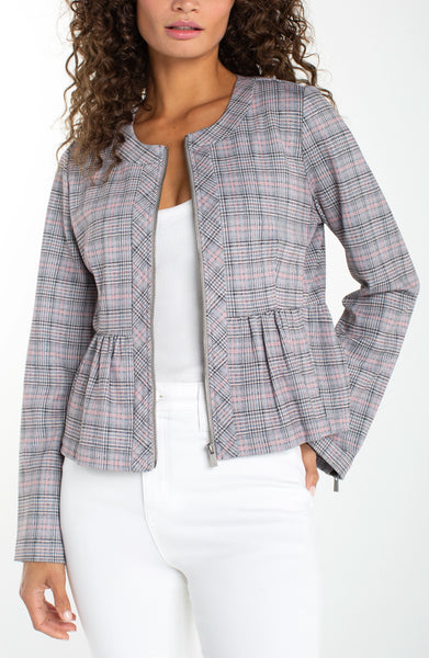 ZIP FRONT PEPLUM JACKET – LIVERPOOL LOS ANGELES