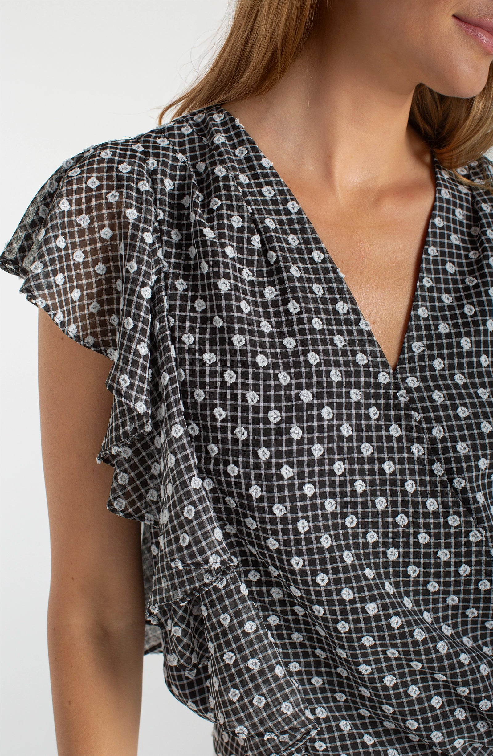 DRAPED FRONT TOP WITH WAIST TIE – LIVERPOOL LOS ANGELES